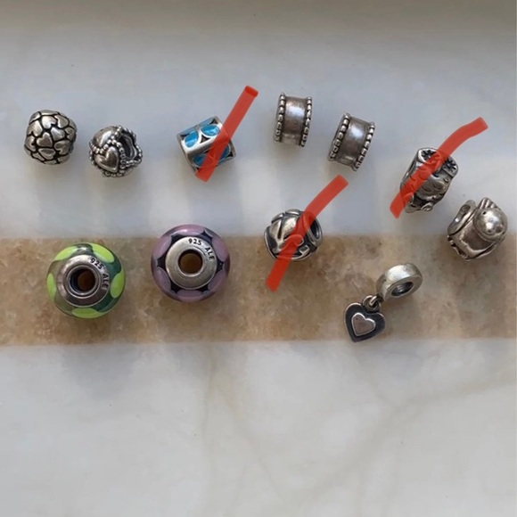 Pandora | Jewelry | Various Discontinued Pandora Charms And Spacers ...